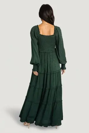 BALTIC BØRN Amanda Smocked Dotted Maxi Dress