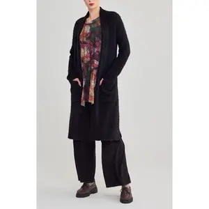 LUUKAA Lou Shaggy Knit Cardigan - Black