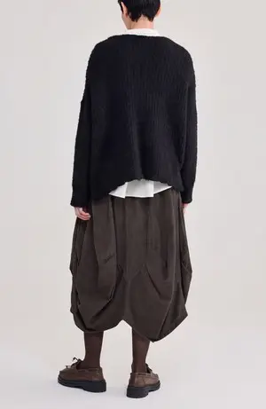 LUUKAA Juliette Shaggy Knit Sweater - Black
