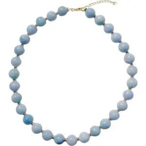 LITTLE SKY STONE Camille Beaded Necklace - Light Blue