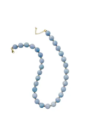 LITTLE SKY STONE Camille Beaded Necklace - Light Blue