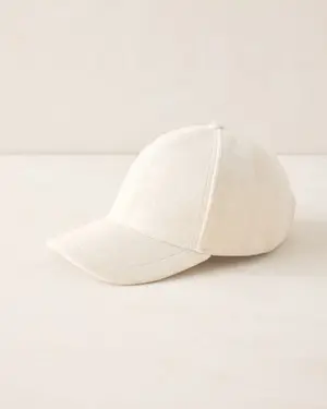 HAVEN WELL WITHIN Cashmere Baseball Cap - Ivory
