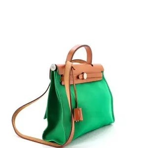 Hermès Herbag Zip Leather And Toile 31