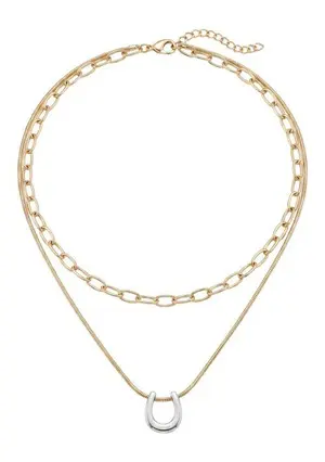 AREA STARS Amyra Two Tone Charm Chain