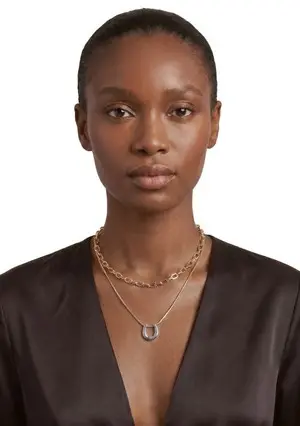 AREA STARS Amyra Two Tone Charm Chain