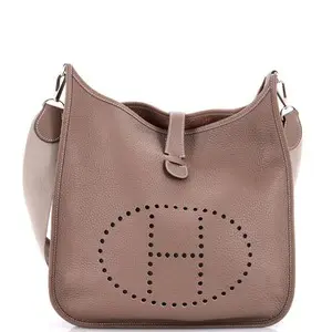 Hermès Evelyne Bag Gen Ii Clemence Gm - Grey