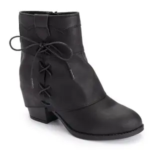 MUK LUKS Yuki Short Ankle Boots - Black