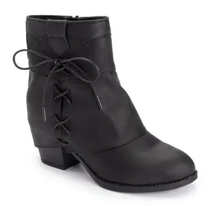MUK LUKS Yuki Short Ankle Boots - Black