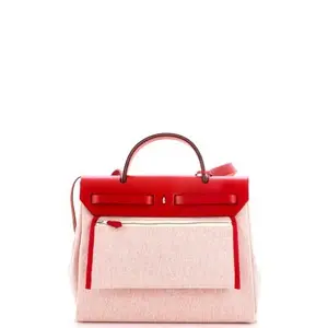 Hermès Herbag Zip Pegase Pop Toile And Leather 31 - Red