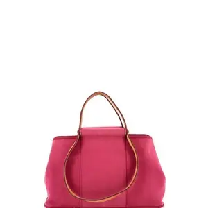 Hermès Cabag Elan Toile And Leather 39 - Pink