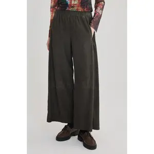 LUUKAA Alice Wide Velvet Pants - Mocha