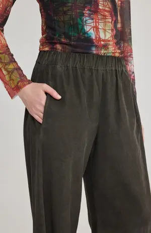LUUKAA Alice Wide Velvet Pants