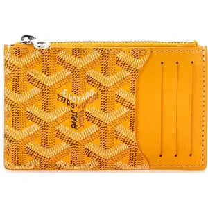 Goyard Bourbon Zipped Card Holder Coated Canvas - Yellow