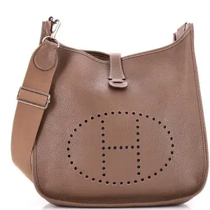Hermès Evelyne Bag Gen Iii Clemence Gm - Grey
