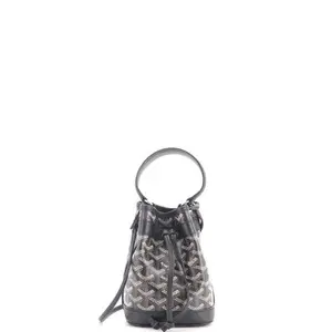 Goyard Petit Flot Bucket Bag Coated Canvas Mini - Black