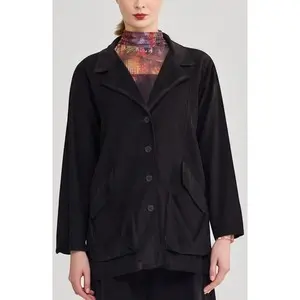 LUUKAA Pauline Buttoned Velvet Jacket Black
