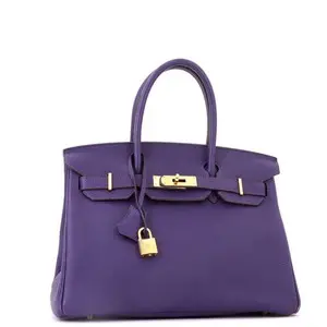 Hermès Birkin Handbag Purple Togo With Gold Hardware 30 - Red
