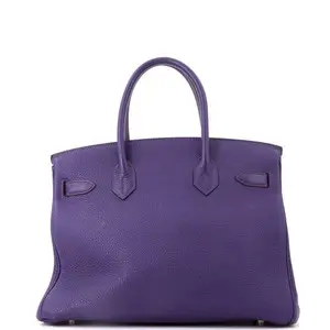 Hermès Birkin Handbag Purple Togo With Gold Hardware 30 - Red