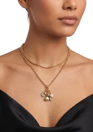 AREA STARS Archana Double Layer Charm Chain