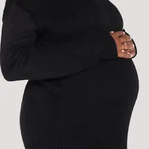 Motherhood Maternity Crew Neck Long Sleeve Sweater - Black