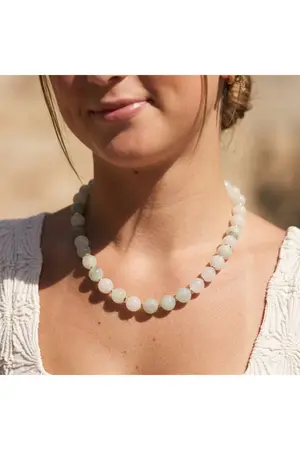 LITTLE SKY STONE Camille Beaded Green Necklace