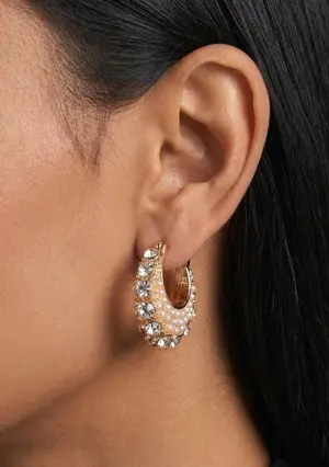 AREA STARS Samira Rhinestone Earrings