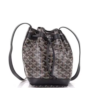 Goyard Petit Flot Bucket Bag Coated Canvas Pm - Black