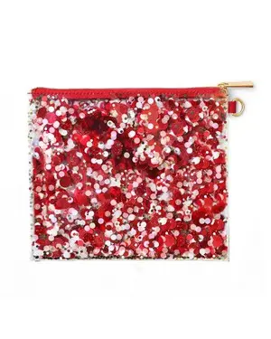PACKED PARTY Spirit Squad Confetti Everything Pouch - Red