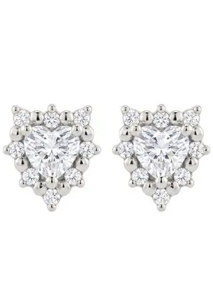 AREA STARS Padma White Studs - Gold