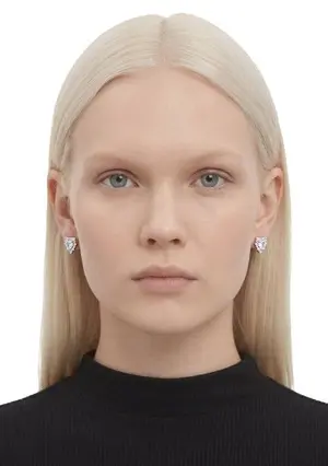 AREA STARS Padma White Studs