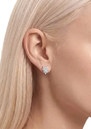 AREA STARS Padma White Studs
