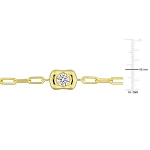 JULIANNA B. Lab-grown Diamond Puffed Paperclip Chain Bracelet
