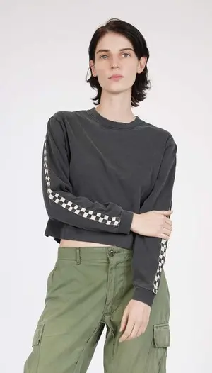 RAGABOND STUDIO Gent's Crop Long Sleeve - Washed Black