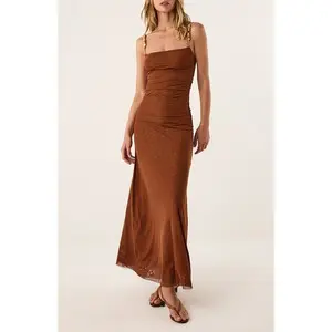 VIX PAULA HERMANNY Rumi Long Dress - Medium Beige