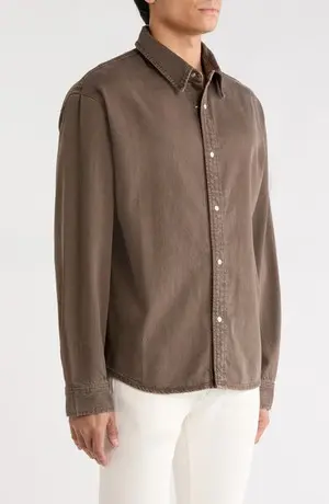 FRAME Cotton Overshirt - Brownstone