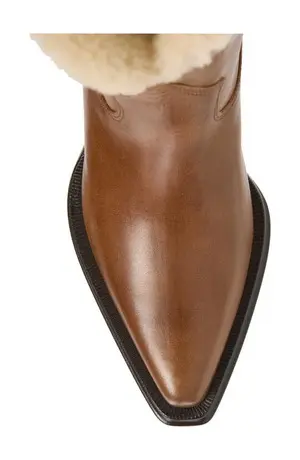 Chloé Azelan Genuine Shearling Cuff Western Boot