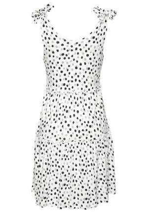 LASCANA Tie Strap Tiered Dress