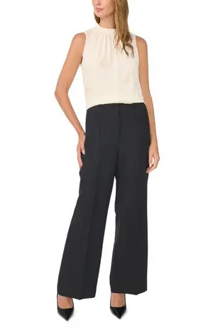 Vince Camuto Beaded Sleeveless Mock Neck Blouse