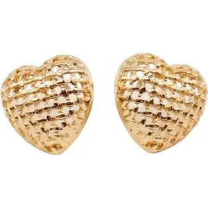 AREA STARS Maya Heart Studs - Gold