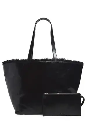 Alexander Wang Punch Genuine Shearling Lined Leather Tote