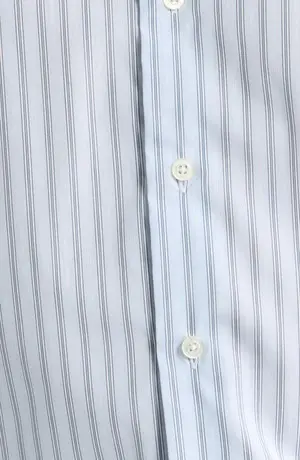 JACK VICTOR Dream Stripe Cotton Poplin Dress Shirt