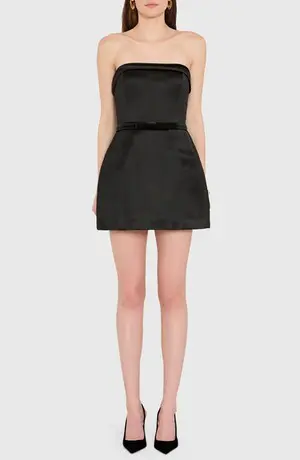 Amanda Uprichard Avalee Strapless Minidress - Blk