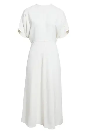 Victoria Beckham Eleanor Midi Dress Bright Ivory