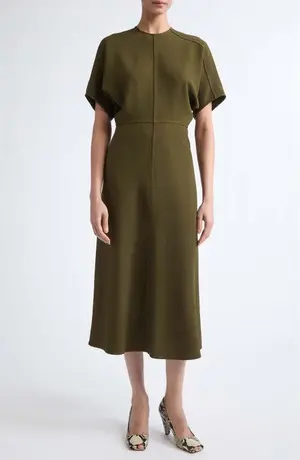 Victoria Beckham Eleanor Midi Dress - Marsh Green
