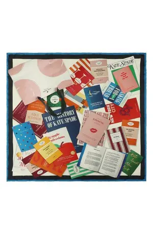 Kate Spade New York Book Haul Silk Square Scarf - Multi