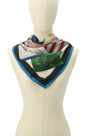 Kate Spade New York Book Haul Silk Square Scarf - Multi