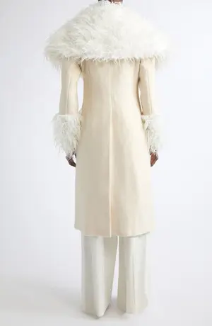 KIM SHUI Yun Faux Fur Trim Coat