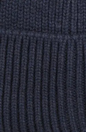 OPEN EDIT Core Wide Cuff Recycled Polyester Blend Beanie - Navy