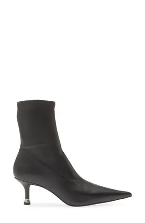 Alexander Wang Fei Pointed Toe Stretch Leather Ankle Boot