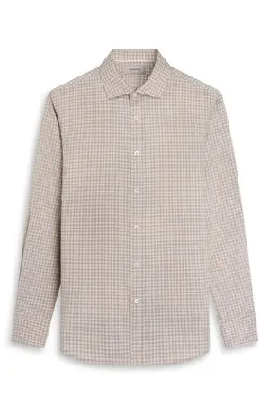 Bugatchi Axel Shaped Fit Check Button Up Shirt
